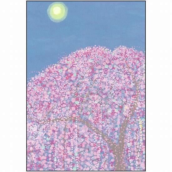 ひらいみも ポストカード（空と桜：月）｜創作品モール あるる